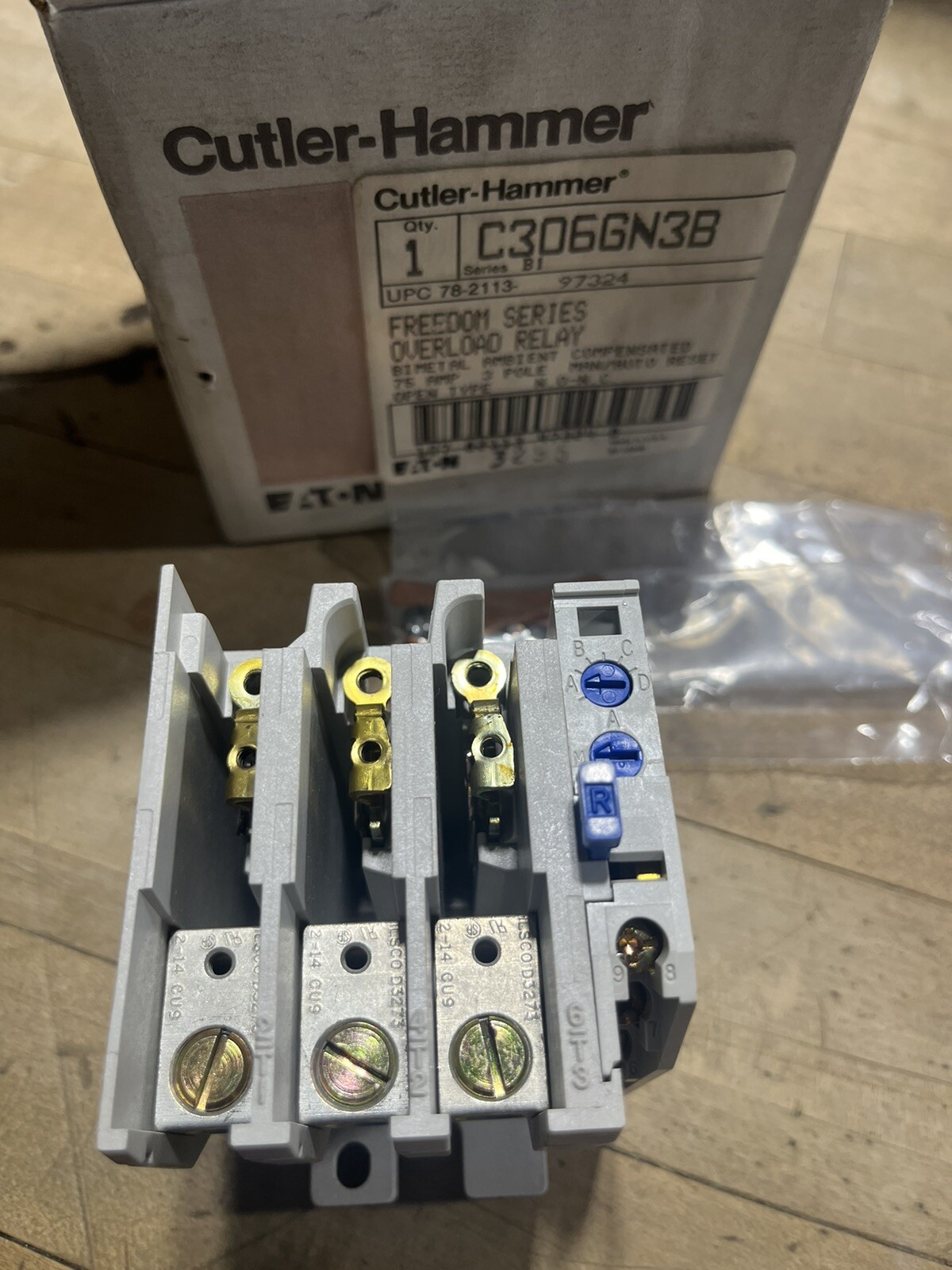 CUTLER HAMMER C306GN3B 600 VAC, Replaces C306GN3, W/Load LUGS, Thermal ...