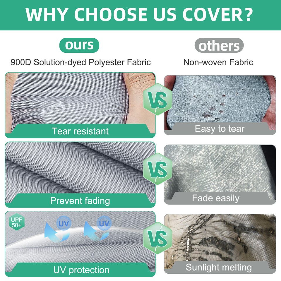 900D Waterproof Pop Up Camper Covers Tent Trailer Cover with Reflective ...