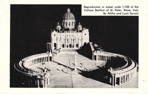 Rome ~ Vatican St Peter ~ Reproduction Modèle En Bois ~ Attilio-Lucio ...