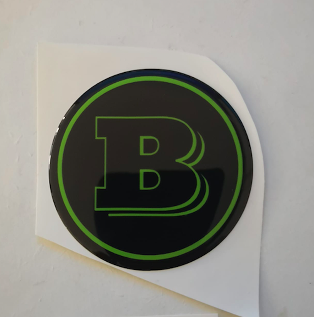 1 Resin Coated Sticker 3D Smart 120 Mm Black Acid Green 450 451 453 ...