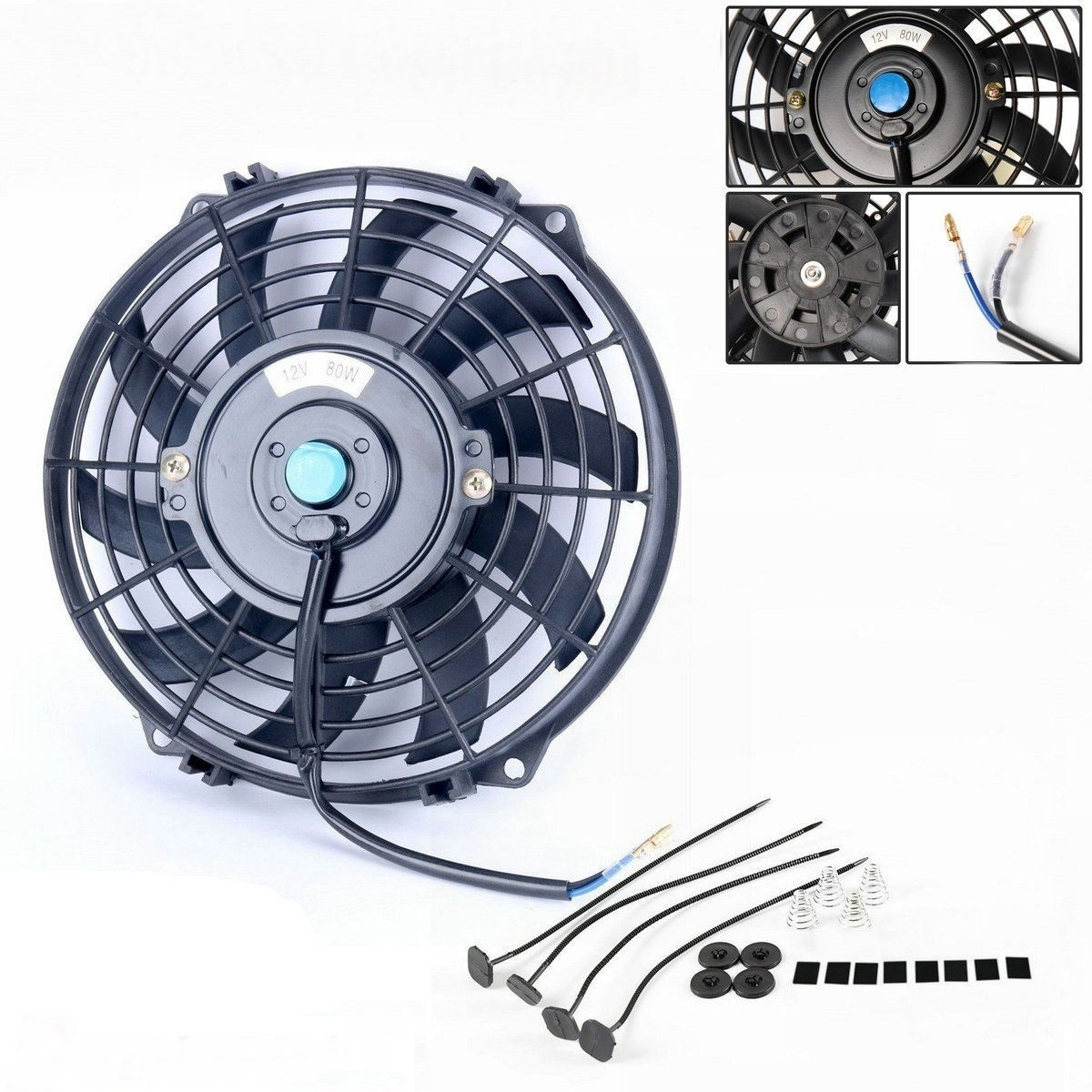 9" Universal Slim Electric Radiator Cooling Fan Push Pull 12V 90W ...