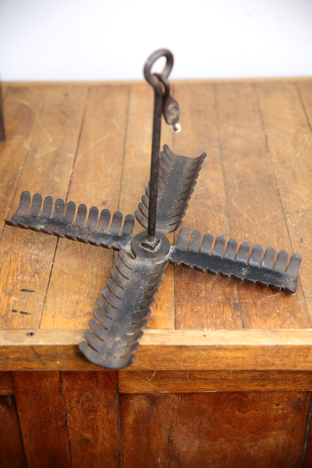 Antique Cast Iron Knife Butcher Tool Hanging Bracket Kitchen Display ...