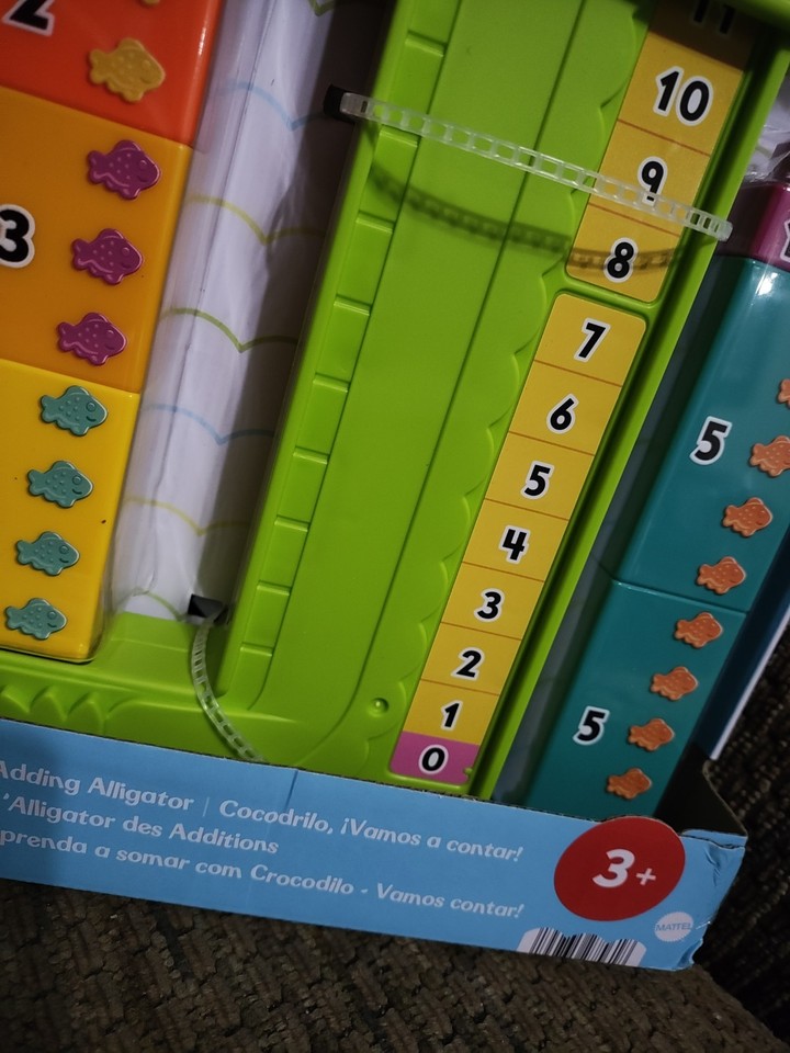 Fisher-Price Adding Alligator Educational Toy 10 Stacking Blocks Early ...