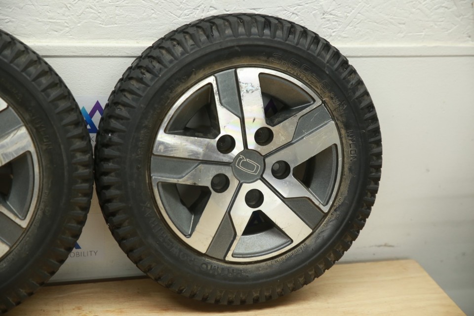 PAIR FLAT-FREE 14" x 3" Drive Wheels Tires - Quantum Q6 Edge 2.0 J4 ...