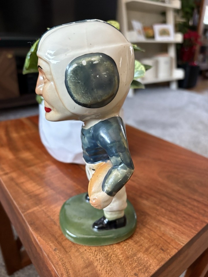 FOOTBALL PLAYER FIGURE CERAMIC BANK BY MOYER POTTERY 1/2” Number | eBay