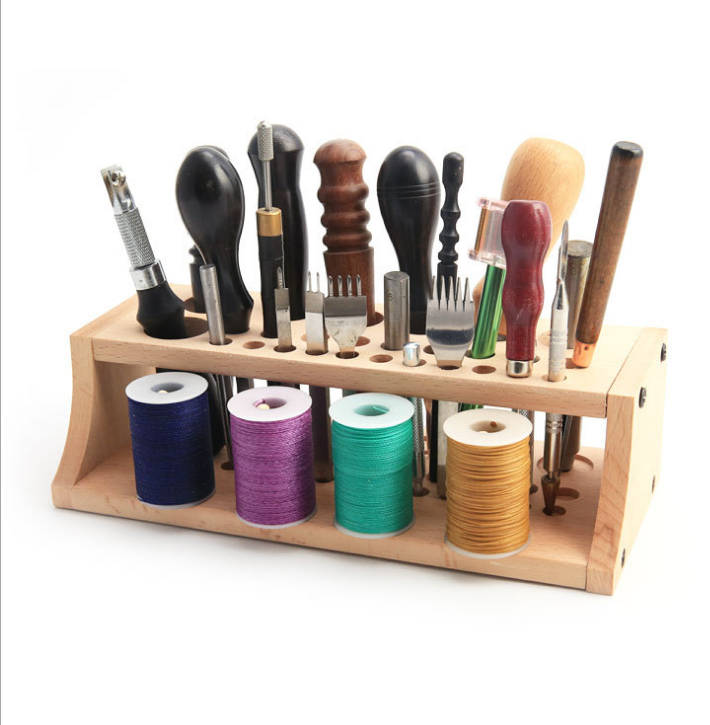 Craftool Wood Tool Stamp Stand Wax thread Rack Leather Holder Diy Craft ...