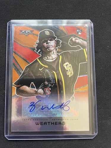 2021 Topps Fire Ryan Weathers Rookie Auto 46/99 #AV-RW San Diego Padres ...