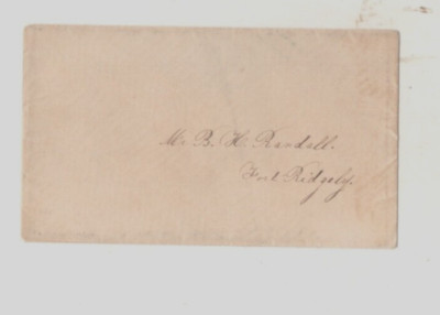 FORT RIDGELY, MINNESOTA TERRITORY, HANDCARRIED TO B H RANDALL, c.1856 ...