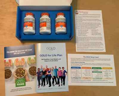 GOLO Release 90 Capsules (3) Bottles & Weight Loss Guide , Booklet ...