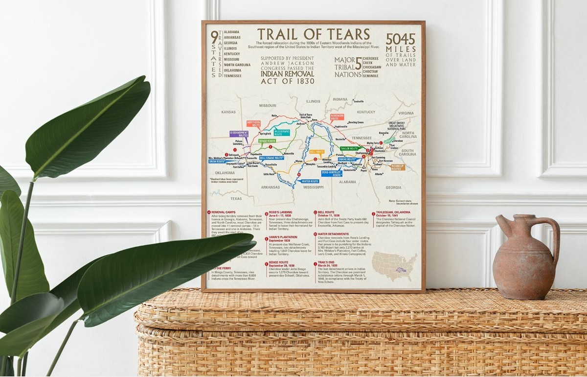 Trail Of Tears Blank Map Geography: Mapping The Long Cherokee Nation