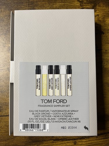 Tom Ford 6 Fragrance Sampler Set Ombre Leather Grey Vetiver Costa ...