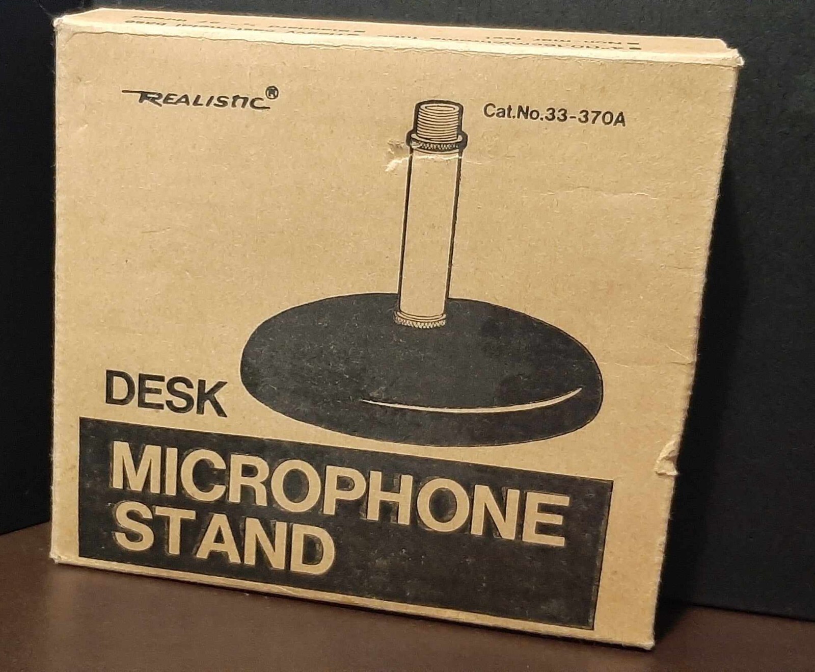 Realistic Desk Microphone Stand 33-370A Heavy Cast-Metal Base - Radio ...