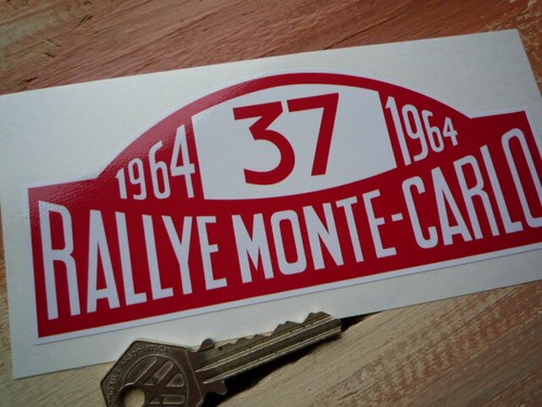 Monte-Carlo Rallye Rally Plate Car Sticker 6" 1961-1978 w/ Custom Race ...