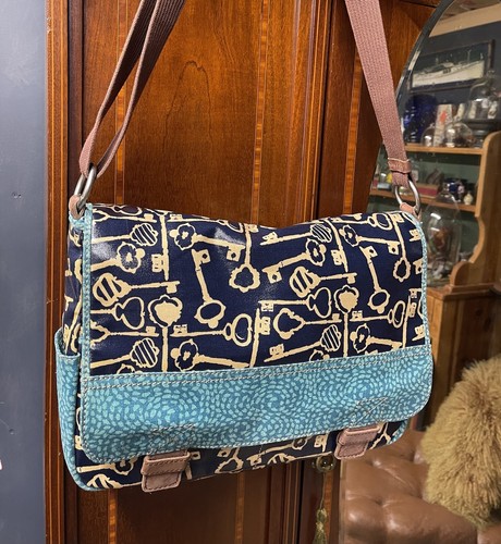 Fossil Key Pattern Messenger Tablet Bag | eBay