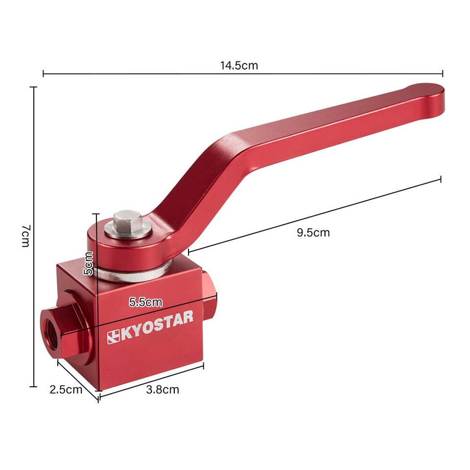 KYOSTAR Aluminium Brake Line Lock Shut Off Valve 1/8" NPT Billet ...