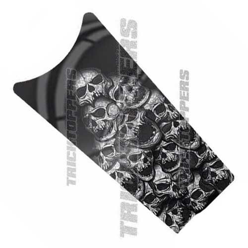 ALUMINUM Gas Tank Dash Console Insert Decal for Harley Touring SKULL ...