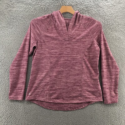 HiTec Hoodie Activewear Top Womens Large Pink Raglan Long Sleeve Hooded ...