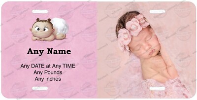 Baby Announcement Baby Girl Any Custom Text License Plate Tag For Auto ...