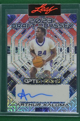 Arthur Kaluma 1/1 Auto Leaf Draft Odyssey Pre-Production Proof NSCC ...