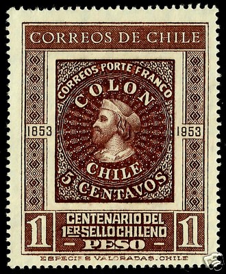 CHILE, CENTENARY OF THE FIRST CHILEAN STAMP, COLUMBUS, COLON, MNH | eBay