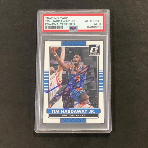 2014-15 Panini Donruss #131 Tim Hardaway Jr. Signed Card AUTO PSA ...