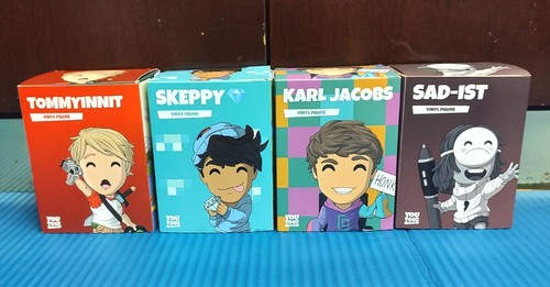 MCYT Minecraft YouTubers Youtooz Lot (Skeppy, Tommyinnit, Karl Jacobs ...