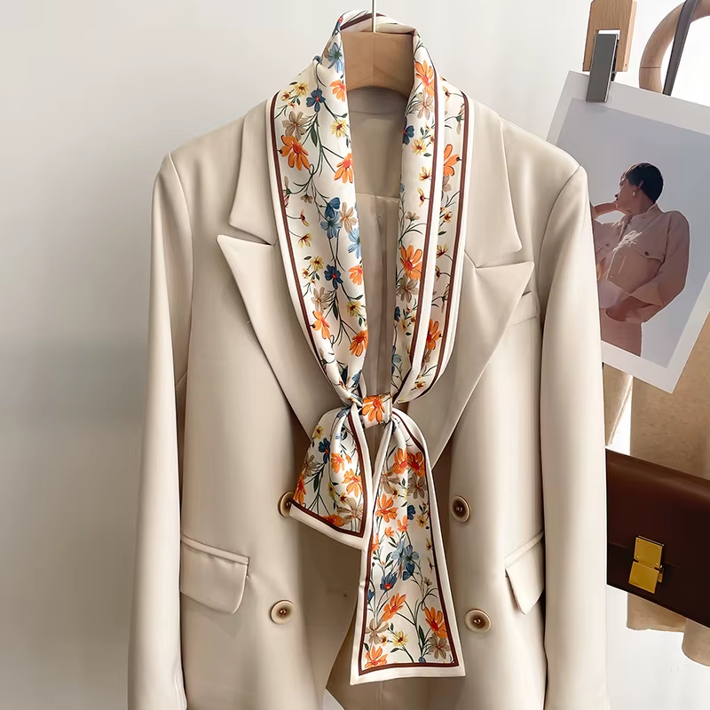 50 Color New Women Silk Feel Printed Design Scarf Shawl Fashion Luxury ...