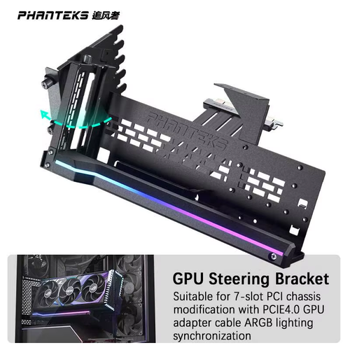 Rotatable Video Cards Bracket Kit with Pcie 4.0 Graphics Card Adapter ...