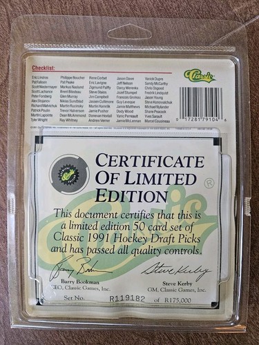 Eric Lindros RC 1991 classic hockey draft picks limited edition set | eBay