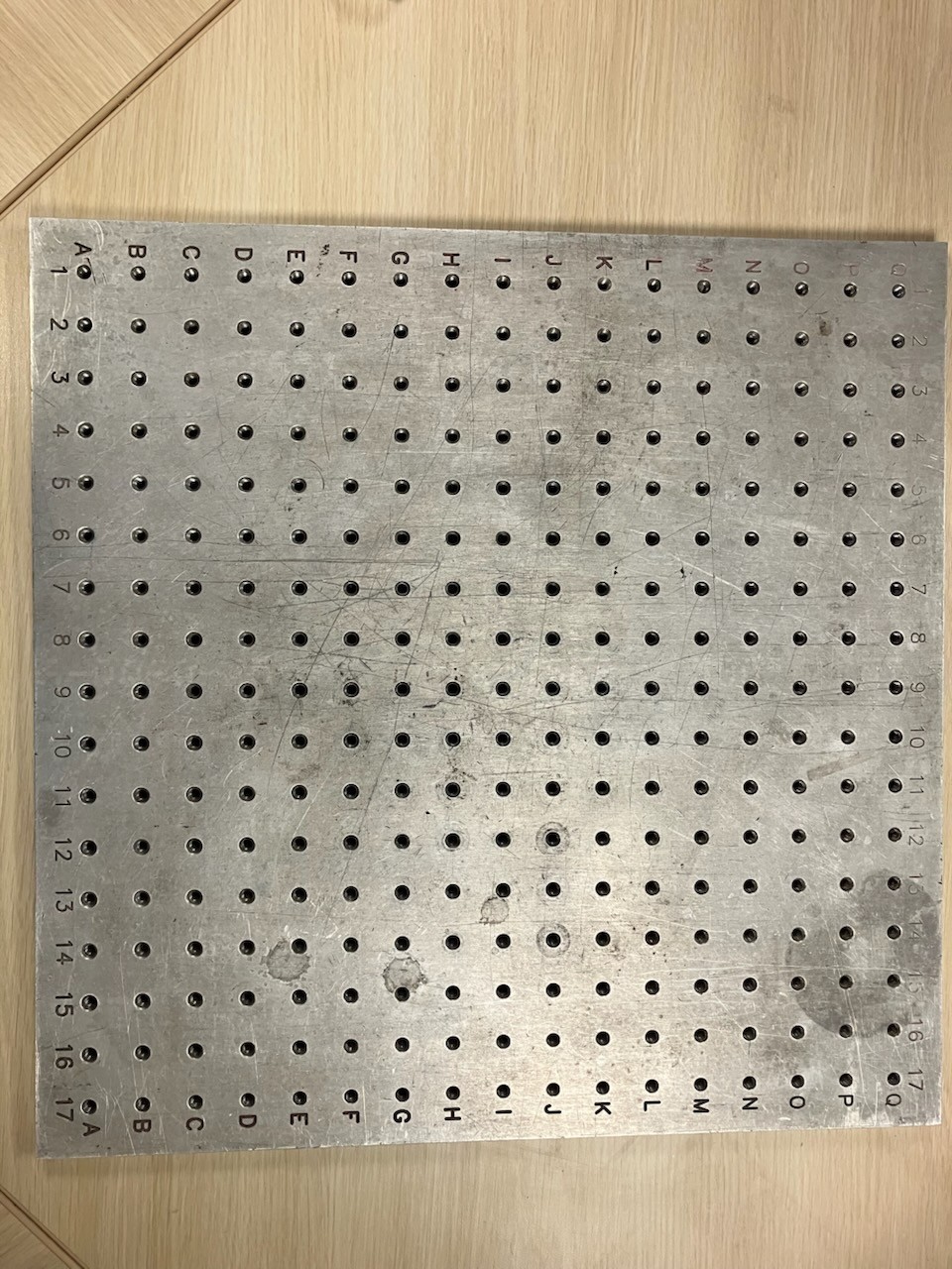 CMM Fixture Plate 18x18x.5" 1" Center 1/4-20 threaded holes | eBay