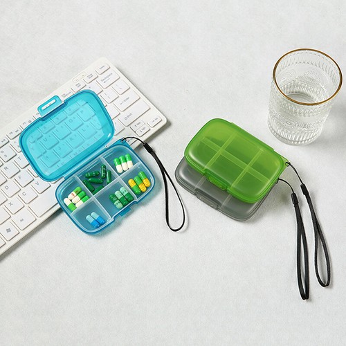 Plastic Pill Case Travel Six Compartment Packaging Medicine Box Storage ...