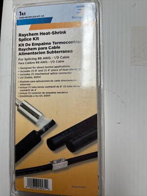 Tyco Electronics Raychem Heat-Shrink Splice Kit CPGI-HS-SPLICE-KIT-1/0 ...