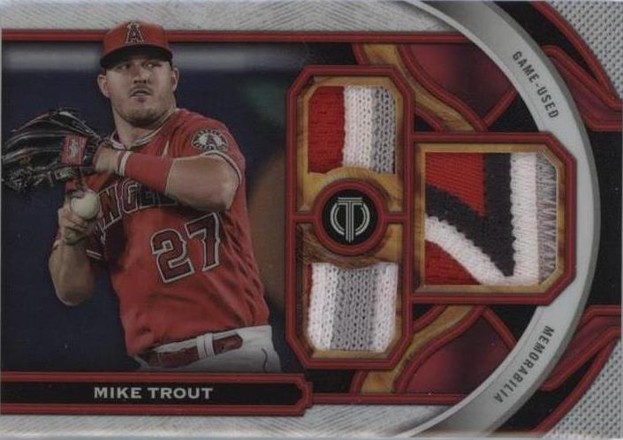 2023 Topps Tribute - Triple Relics Mike Trout #TR-MT Red /10 (MEM) for ...