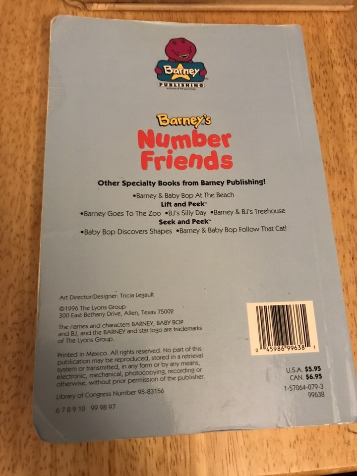 Barney Ser.: Barney's Number Friends by Mark S. Bernthal and Lyrick ...