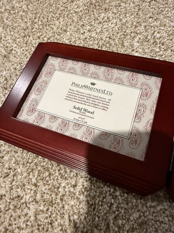 Philip Whitney Ltd Solid Wood Folding Dual Photo Frame Holds 4" x 6 ...