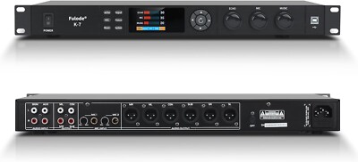 FULODE K7 PRO Digital Echo reverb Karaoke Mixer Processor w/ Bluetooth ...