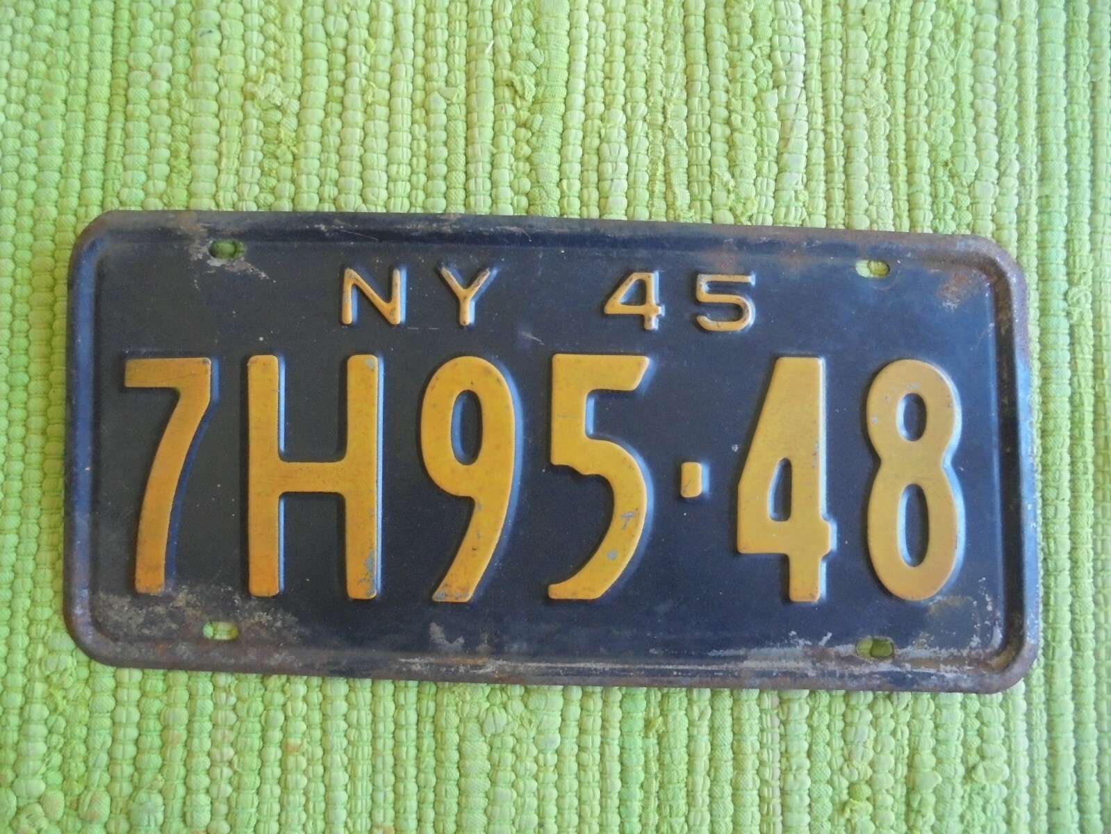 1945 New York License Plate 45 NY Tag 7H95-48 | eBay