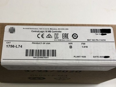 Allen Bradley 1756-L74 SER B 16MB Controller ControlLogix Logix5574 ...
