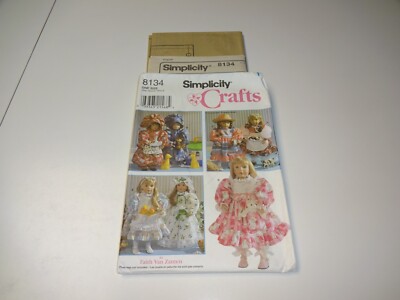 Simplicity 8134 Faith Van Zanten 18" Doll Clothes Uncut | eBay