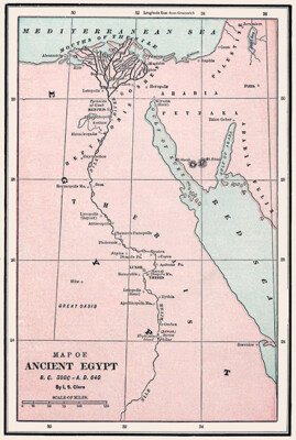Ancient Egypt - BC 3000 - AD 640 - Map Poster | eBay