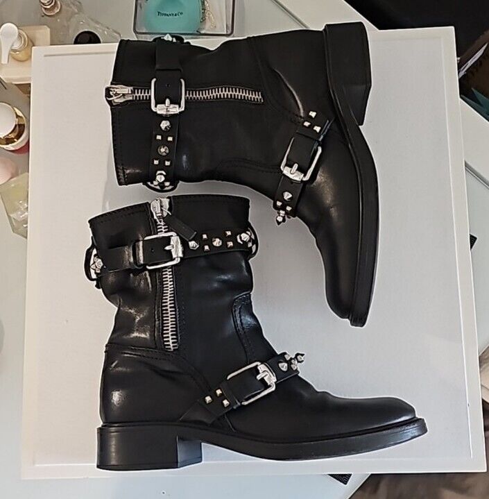 GUCCI Bonneville Black Leather Boots with Studs Limited GUCCI Bonneville Black Leather Boots with Studs Limited
