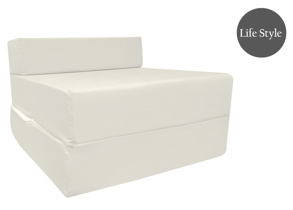 Fold Out Single Chair Z Bed Sofa Guest Futon Chair Bed Lounger Mattress ...
