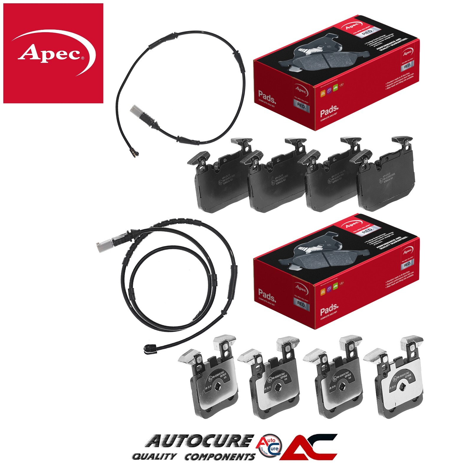 FOR BMW M3 3.0 F80 2014-2020 APEC FRONT & REAR PERFORMANCE BRAKE PADS ...