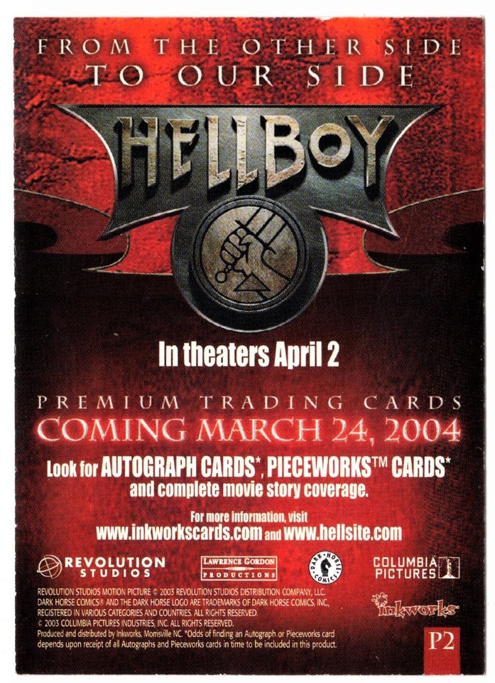 Hellboy Promo Card - 2004 Inkworks | eBay