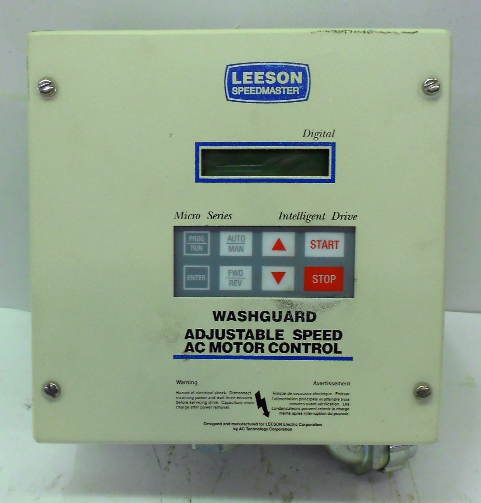 LEESON SPEEDMASTER 17490, ADJUSTABLE SPEED AC MOTOR CONTROL 2 HP, 400/ ...