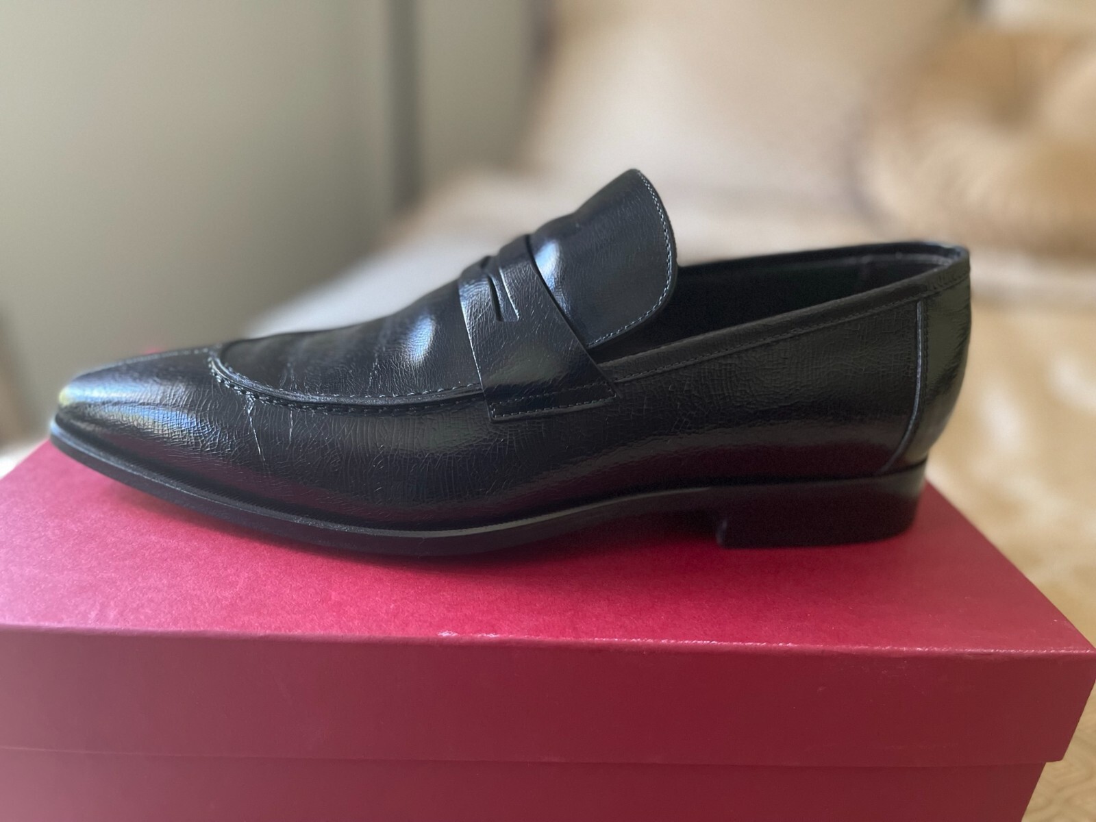 CANALI Black Leather Penny Loafer shoes Italy (Men) E… - Gem