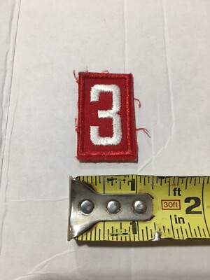 Cub Scout BSA Pack Number 3 Uniform Embroidered Sleeve Patch Red White ...