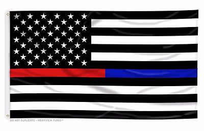 USA Thin Blue Line and Red Line Law Enforcement Police Fire EMS HEROS 3 ...