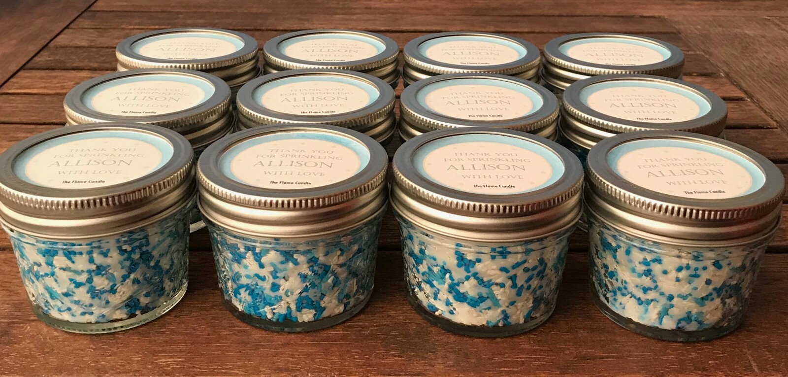 2-Blue Sprinkle Vanilla Cupcake Scented Candles 4 oz Ball Jar FAST FREE ...