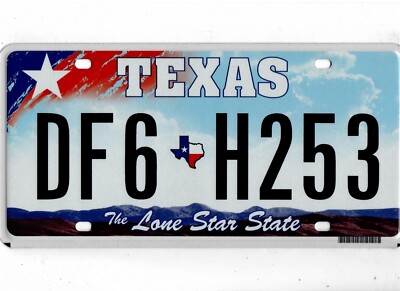 EXPIRED TEXAS LICENSE PLATE *LONE STAR STATE* RANDOM LETTERS/NUMBERS ...